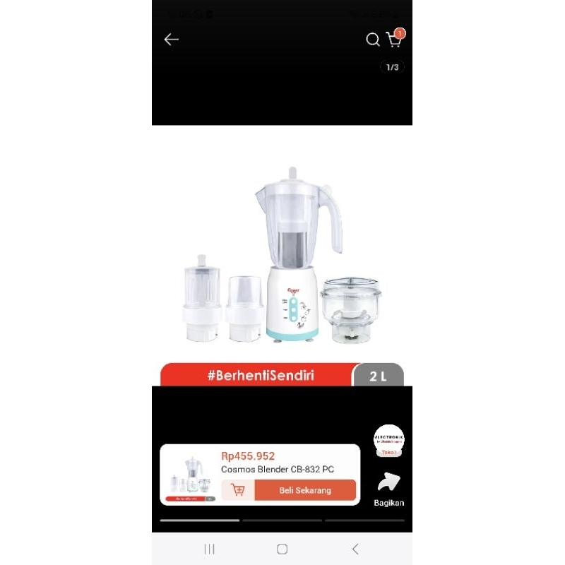 Jual blender Cosmos blenz Cb 832 | Shopee Indonesia