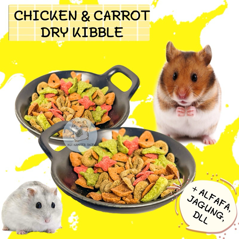 Jual Snack Hamster “Alice” Chicken & Carrot Dry Kibble | Makanan ...