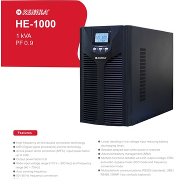 Jual Kenika UPS Online 1kVA/900W HE 1000 UPS True Online Sinewave ...