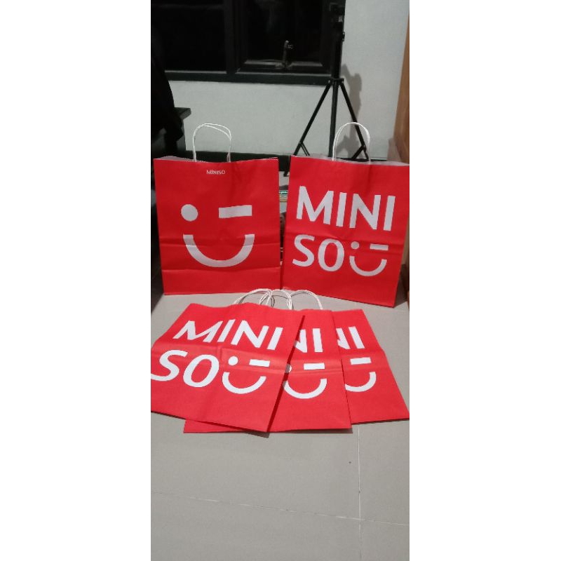 Jual paper bag miniso ori | Shopee Indonesia