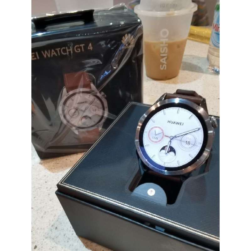 Jual [SECOND] Huawei watch GT 4 46mm Brown GT4 White leather seperti ...