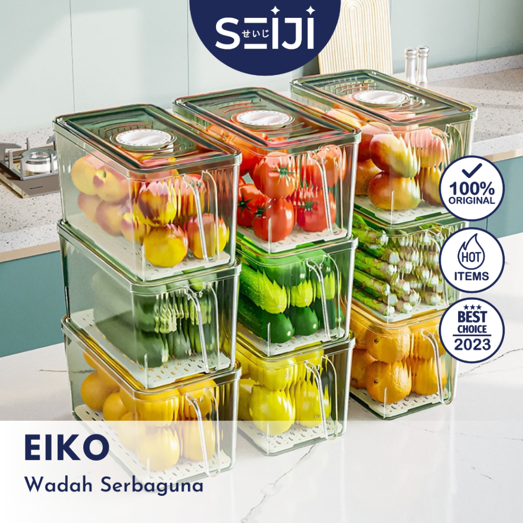 Jual 【SEIJI】EIKO Kotak Penyimpanan Kulkas Daging Transparan Fridge ...