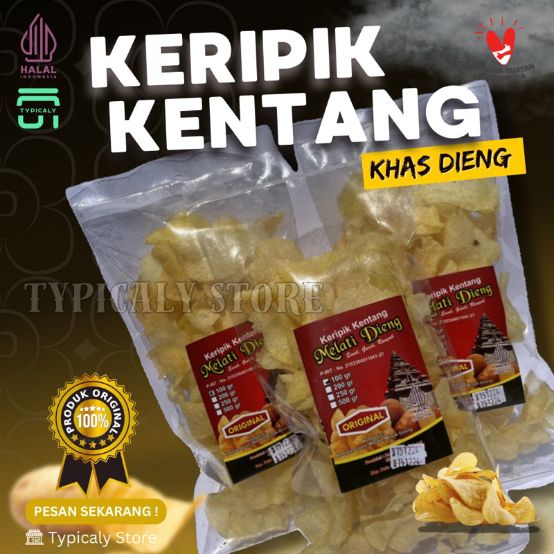 Jual KERIPIK KENTANG DIENG || KERIPIK KENTANG RENYAH ENAK || KERIPIK ...
