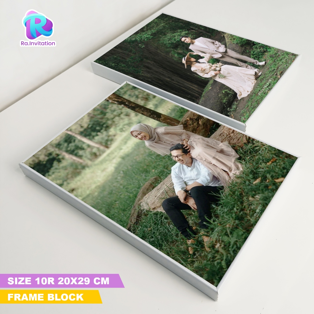 Jual CETAK FOTO BINGKAI UKURAN 10R 20X29 CM LAMINASI - FRAME FOTO BLOCK ...