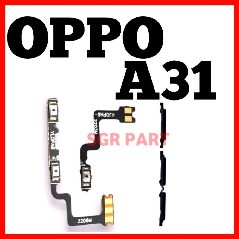 Jual Flexible On Off Volume + Tombol Luar Oppo A31 2020 Hitam | Shopee Indonesia