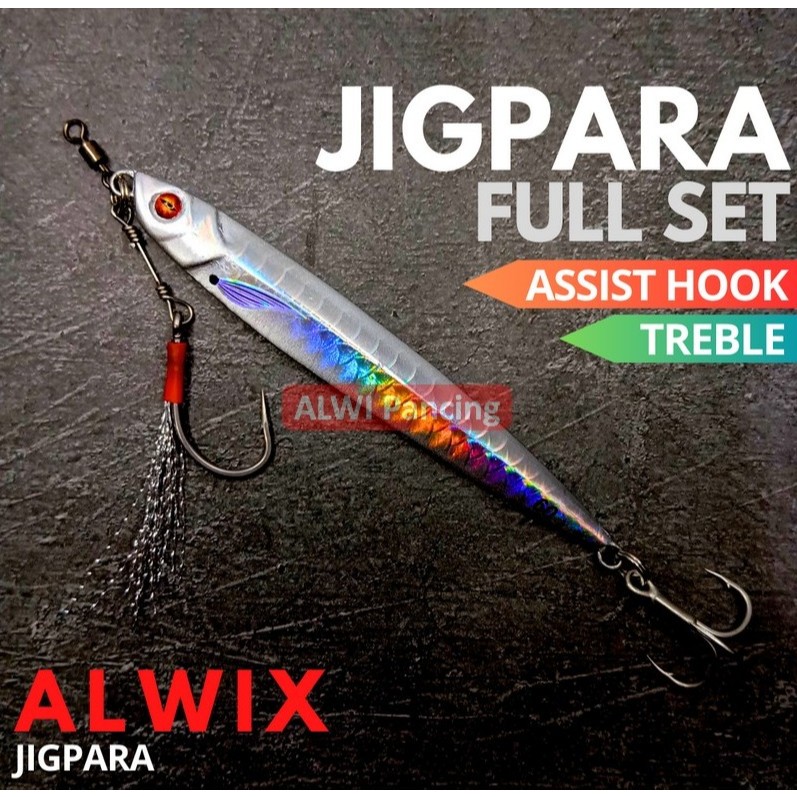 Jual ALWIX Metal Jig JIGPARA + ASSIST + TREBLE 40gr 60gr FULL SET ...