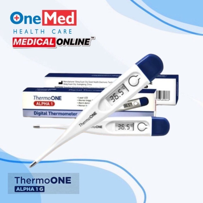Jual THERMOMETER DIGITAL ALPHA 1G ONEMED MEDICAL ONLINE TERMOMETER ...