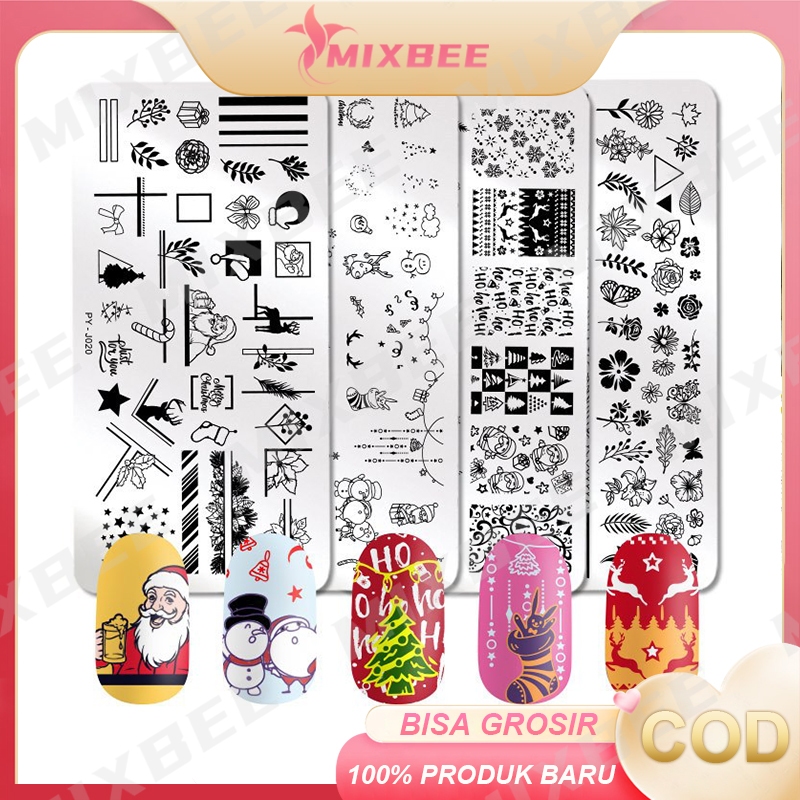 Jual 12 Gaya / Set Template / Manicure Transfer Template Stencil Motif ...
