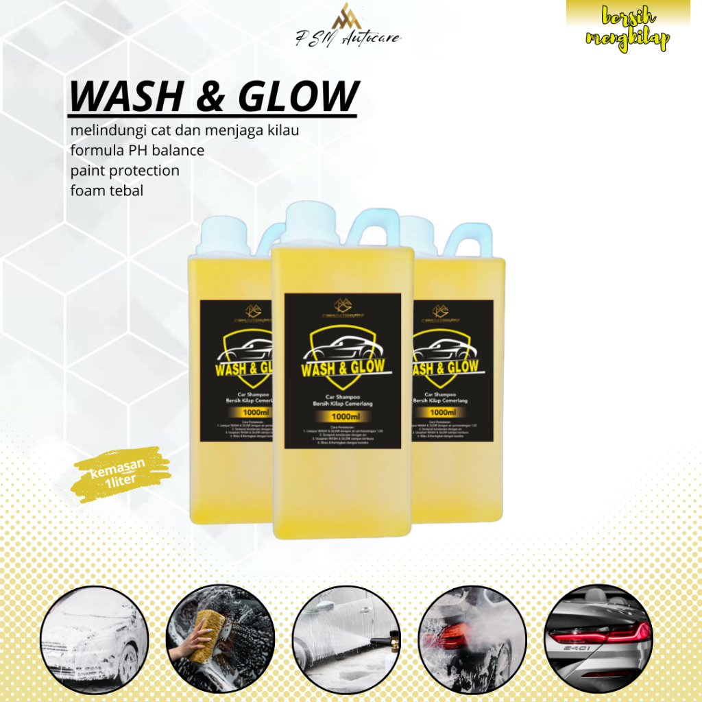 Jual WASH & GLOW shampoo mobil, sampo salju, sampo murah berkualitas ...