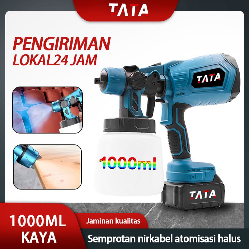 Jual 【COD】⚠️ ⚠️ TATA Ready stock 1000ML Electric Spray Gun 800W Paint ...