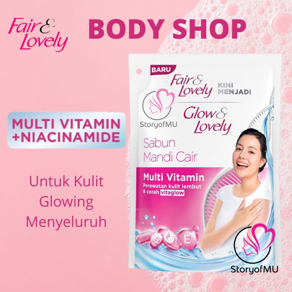 Jual FAIR | GLOW & LOVELY Body wash Multivitamin + Niacinamide 55 ml ...