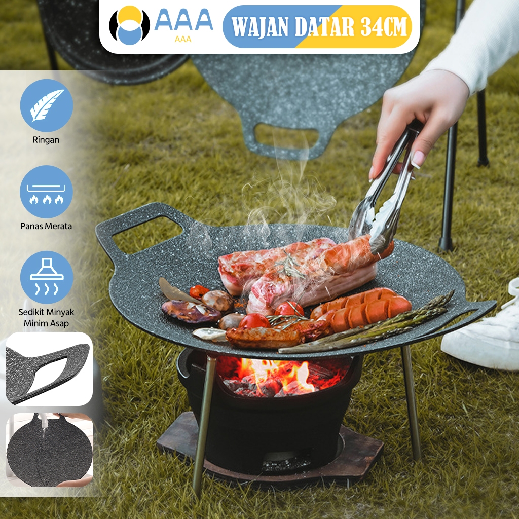 Jual (AAA) Wajan Panggang Anti Lengket Multifungsi Wajan BBQ Teflon ...