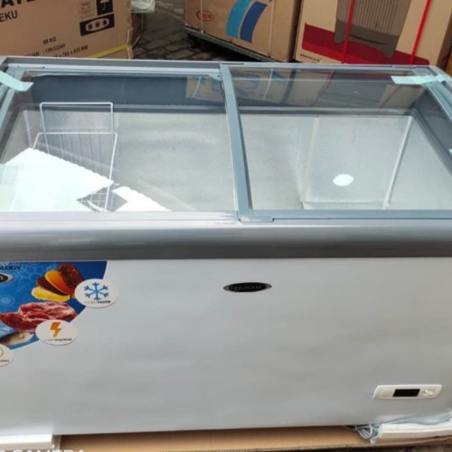 Jual (LUAR KOTA) CHEST FREEZER BOX FRIGIGATE PINTU KACA GESER F-330SD ...