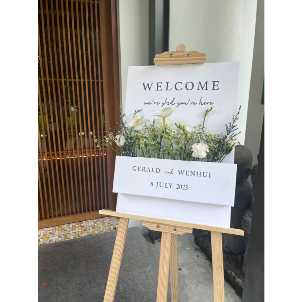 Jual PROMO Termurah Flower box sign akrilik wedding sign / welcome sign ...