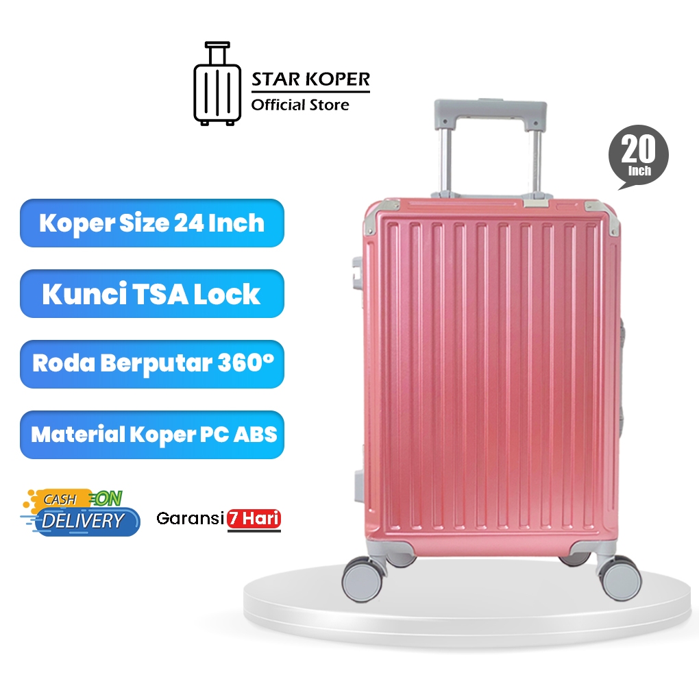 Jual Koper ALUMINIUM Koper 20 inch Koper Kabin TSA LOCK Tahan Banting ...