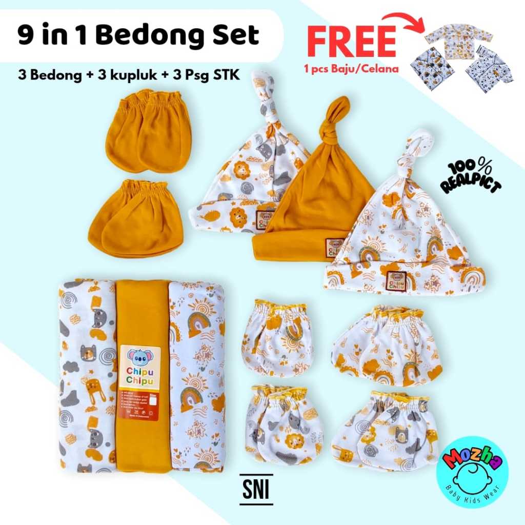 Jual Bedong Bayi Lengkap dengan Topi Kupluk set Sartaki Bayi Baru Lahir ...