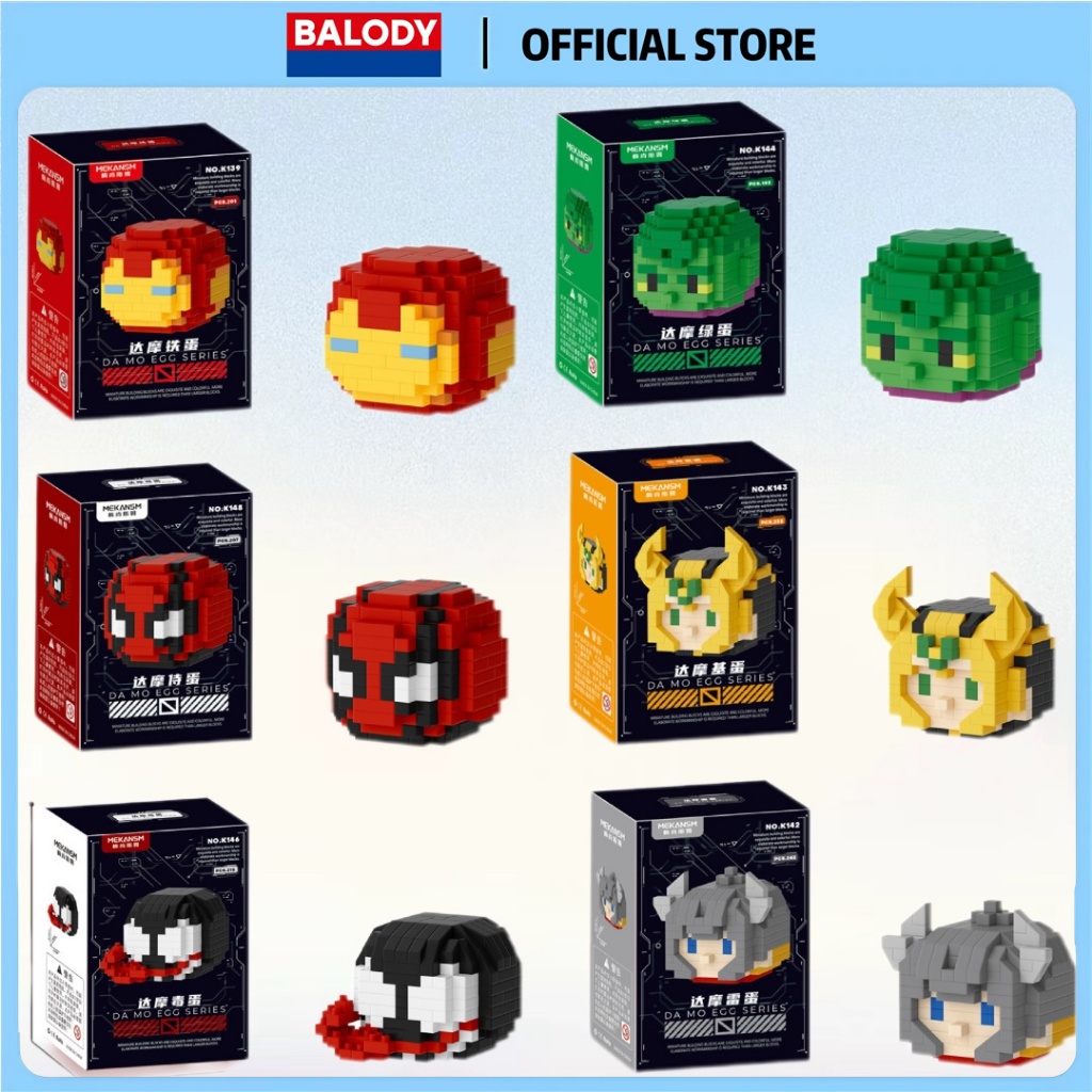 Jual BALODY Nano Bricks Block Superhero The Avengers EGG brick Balok ...