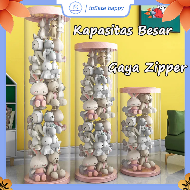Jual 150CM Doll Storage Ritsleting Tempat Boneka Transparan Penyimpanan ...