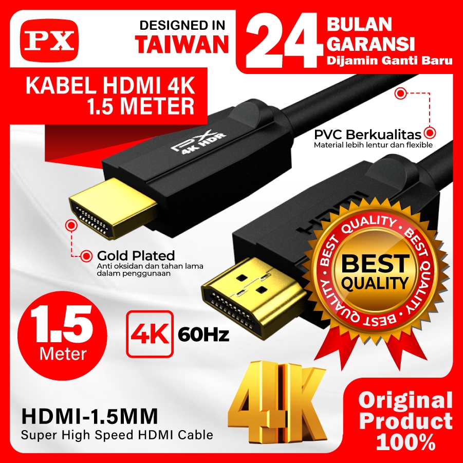 Jual Kabel HDMI 4K Ultra HD ARC HDMI Cable Dolby Audio PX HDMI-1.5MM ...