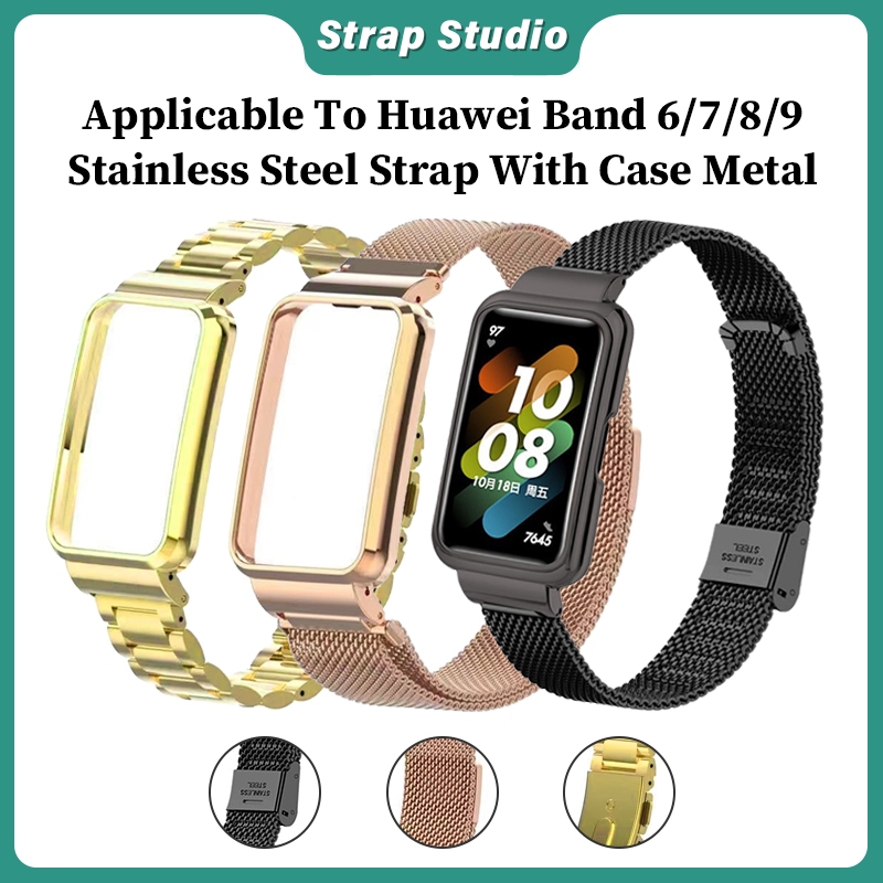 Jual Huawei Band 6/7/8/9/10 Stainless Steel Strap Honor Band 6 Metal ...