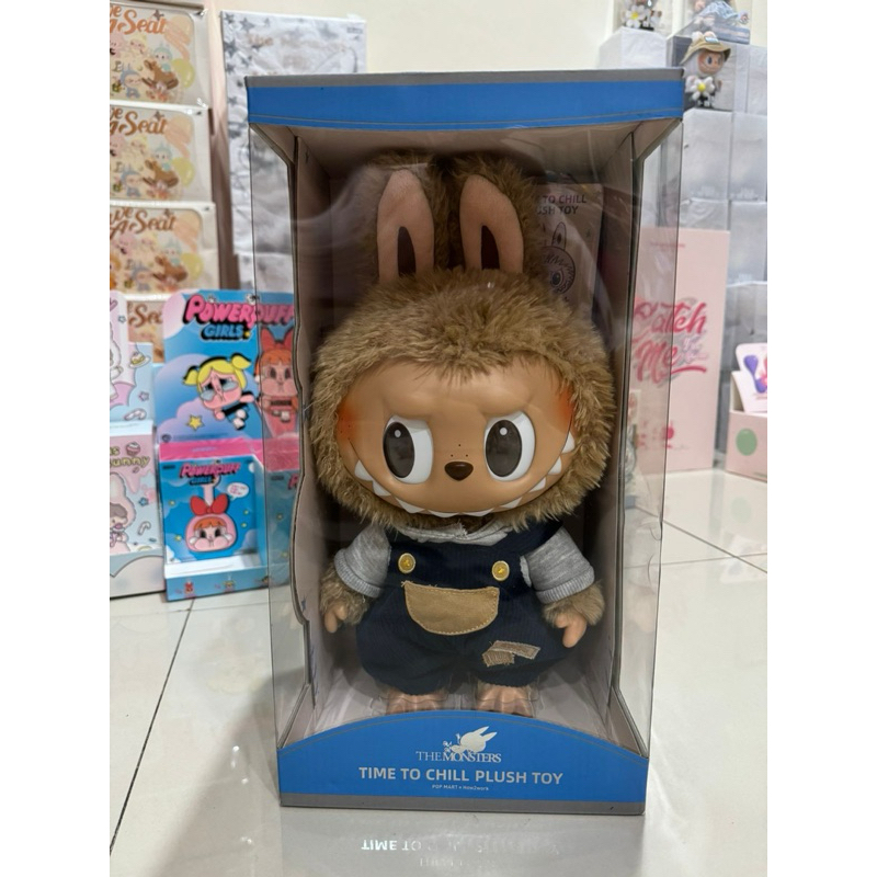 Jual [ READY STOK] labubu doll 40cm the monster time to chill plush toy ...