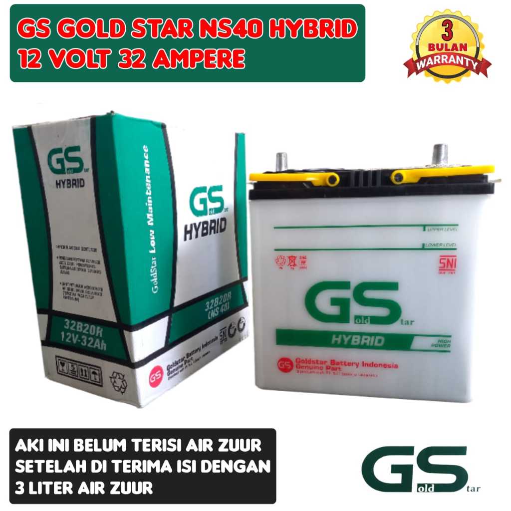 Jual Aki Mobil Avanza/Rush/Espass/Terios/Xenia/Katana/Carry GS NS40 32 Ampere | Shopee Indonesia
