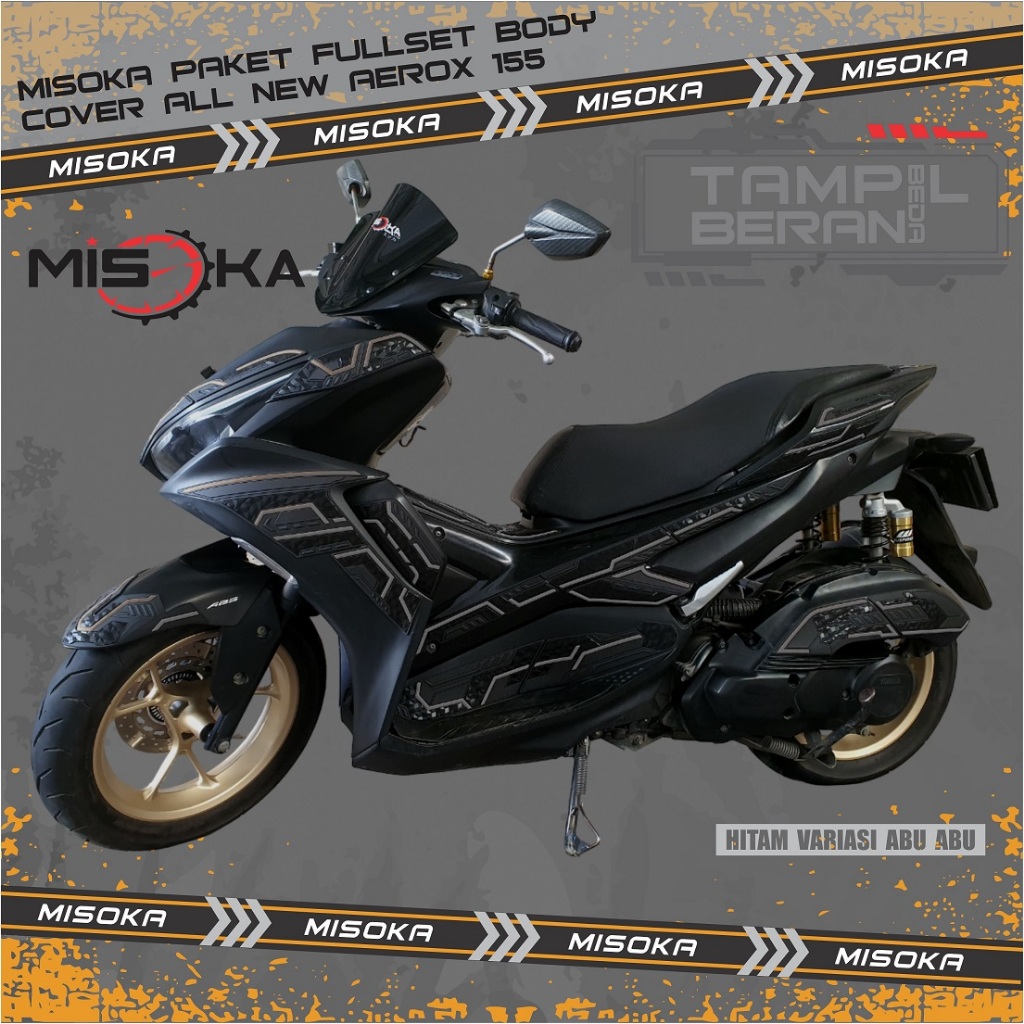 Jual Misoka fullset Body Protector All New Aerox 155/Aksesoris Motor Yamaha/rubber Karet ...