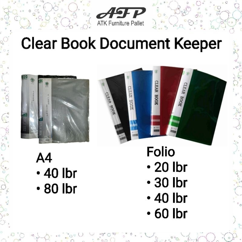 Jual Clear Book 20 30 40 60 80 Lembar Folio A4 Dokumen Keeper Map ...