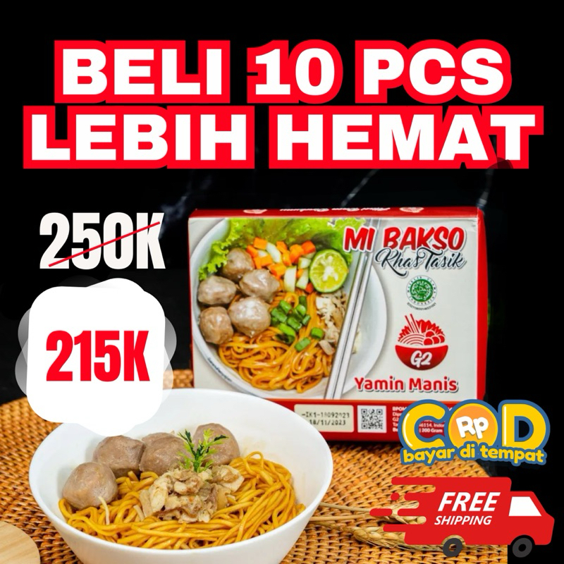 Jual PAKET HEMAT 10 PCS Mie Baso Khas Tasik G2 oleh-oleh tasik | Shopee ...