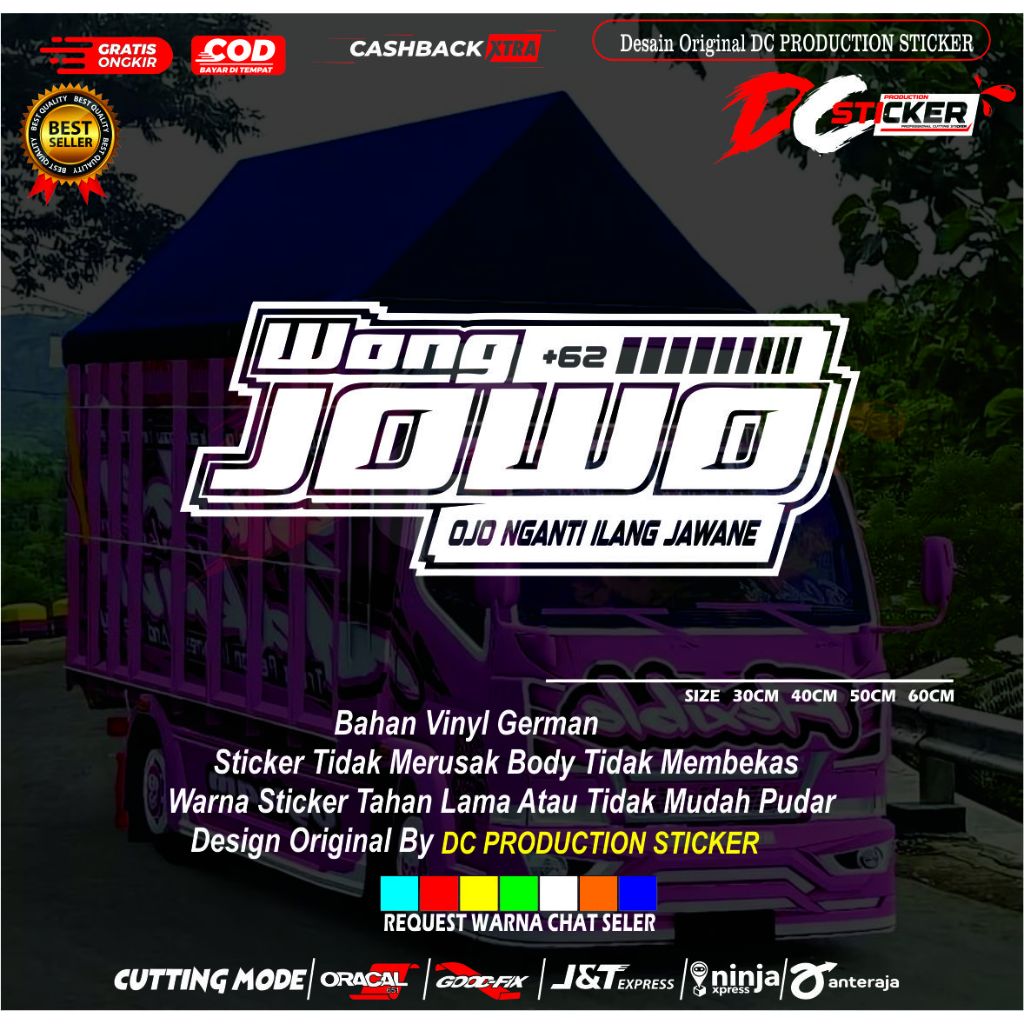 Jual STIKER CUTTING WONG JOWO OJO NGANTI ILANG JAWANE STICKER KACA ...