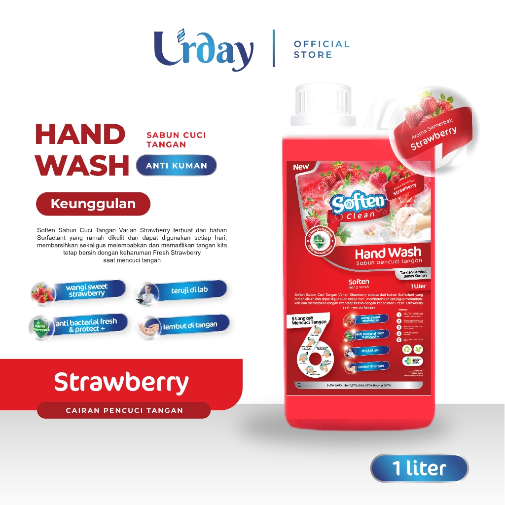 Jual Sabun Cuci Tangan Antiseptik Antibacterial Hand Soap 1000mL ...