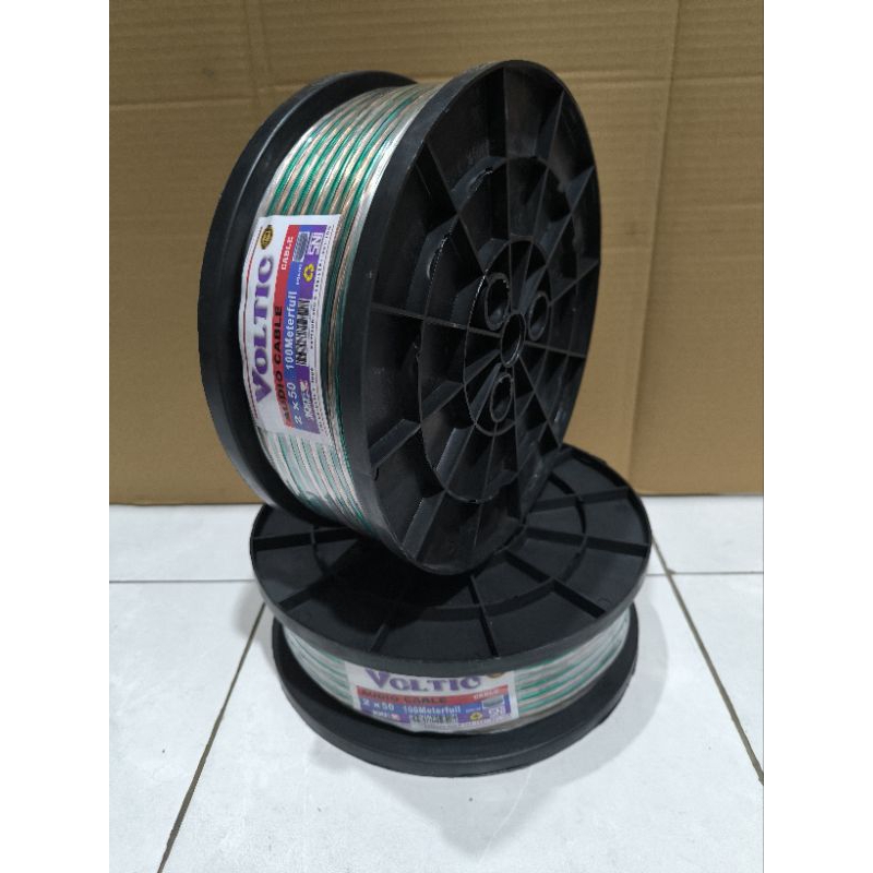 Jual kabel transparan 2x50+bobin 100 meter full | Shopee Indonesia