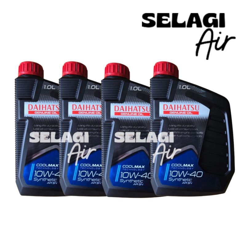 Jual Daihatsu Genuine Oil 10W-40 API SN Synthetic 3 liter + Oil Filter ...