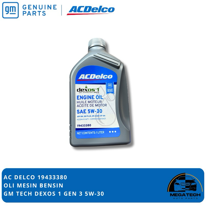 Jual OLI MESIN CHEVROLET GM TECH DEXOS 1 GEN 3 FULL SINTETIS 5W 30 ...