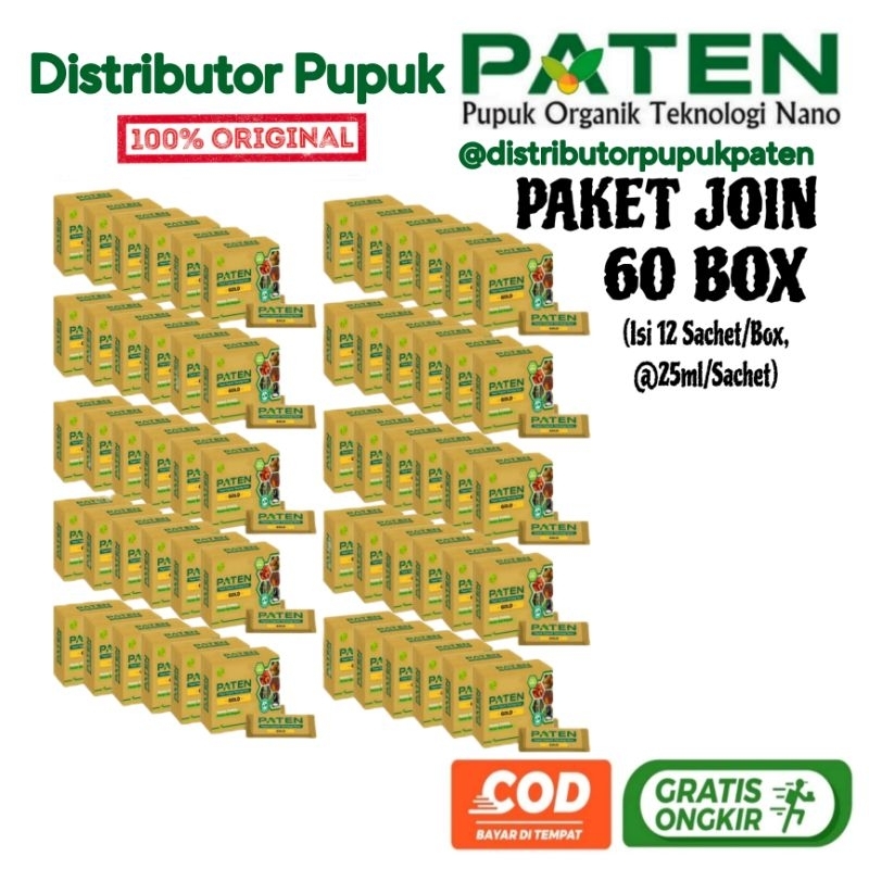 Jual PAKET JOIN AGEN 60 BOX PUPUK PATEN GOLD Join Mitra Usaha Resmi ...