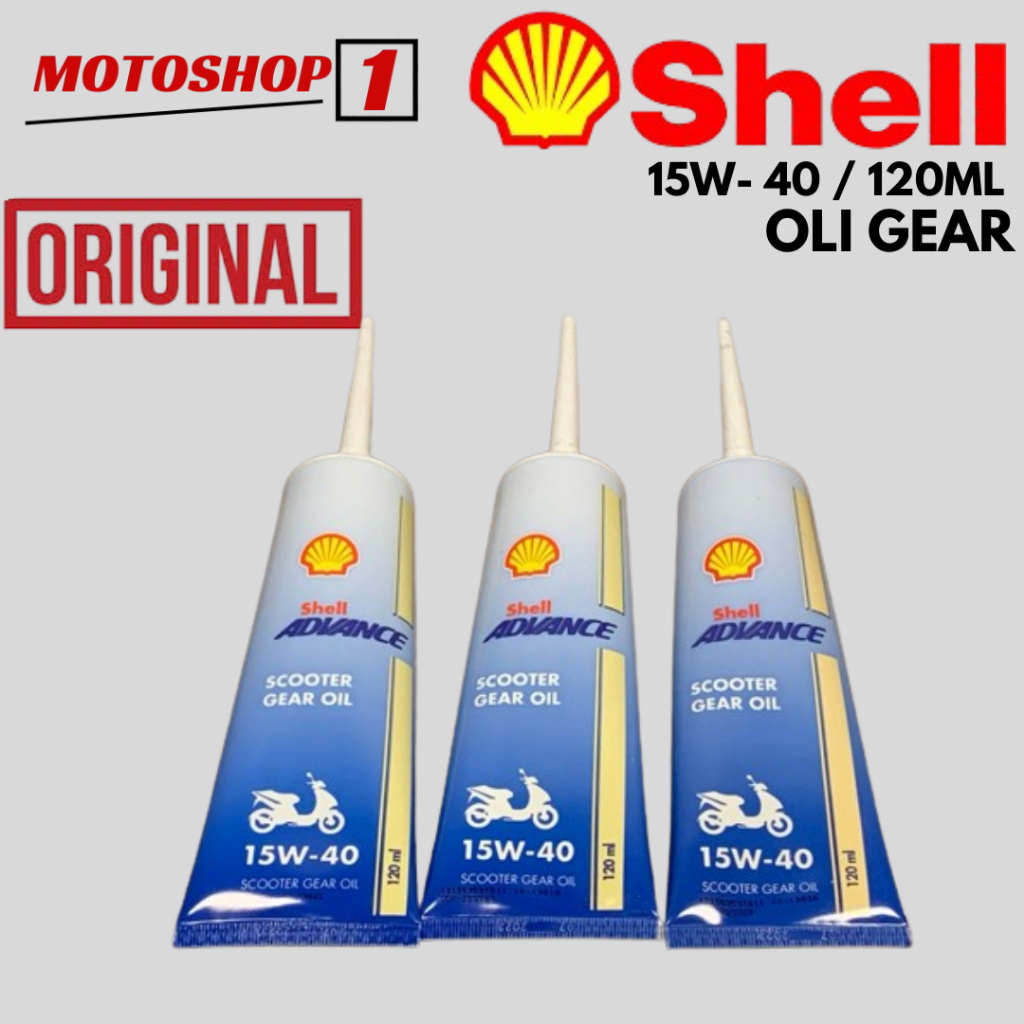 Jual OLI ORIGINAL - OLI GEAR / GARDAN SHELL 15W-40 120ML UNTUK MOTOR ...
