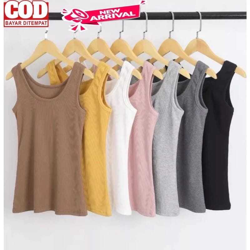 Jual Paket 9 Pcs Tank top Tali Besar Wanita Dewasa Dan Tank top Tali ...