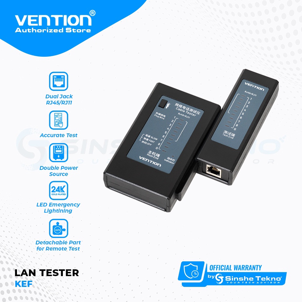 Jual NEWV Vention Alat Penguji Lan Tester Ethernet RJ45 RJ11 Murah ...