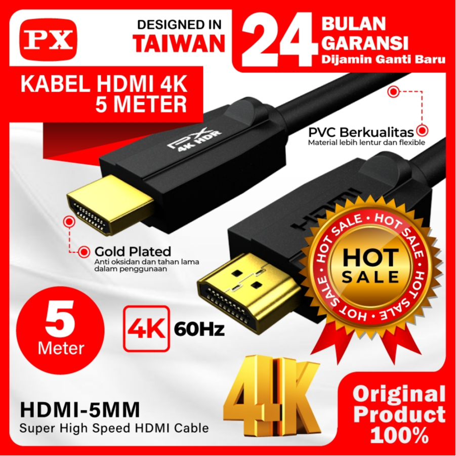 Jual Kabel HDMI 4K Ultra HD ARC HDMI Cable Dolby Audio PX HDMI-5MM ...