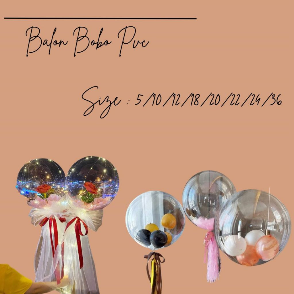 Jual PALING MURAH BOBO BALON PVC 5/10/12/18/20/22/24/36 CM (BALON SAJA ...