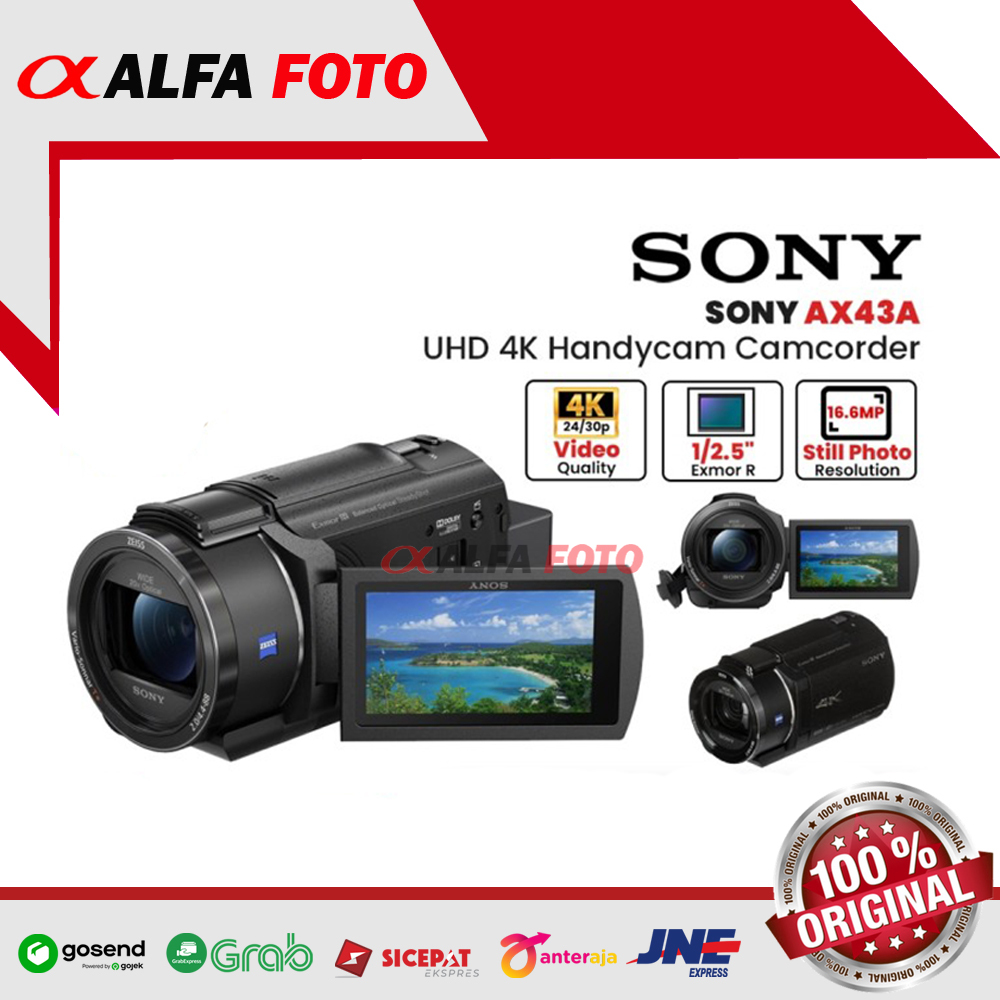 Jual SONY AX43 FDR-AX43 UHD 4K Handycam Camcorder AX 43 Resmi | Shopee ...