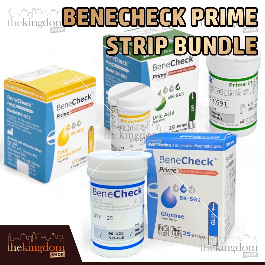 Jual BeneCheck Prime Strip Refill Glucose Cholesterol Uric Acid Cek ...
