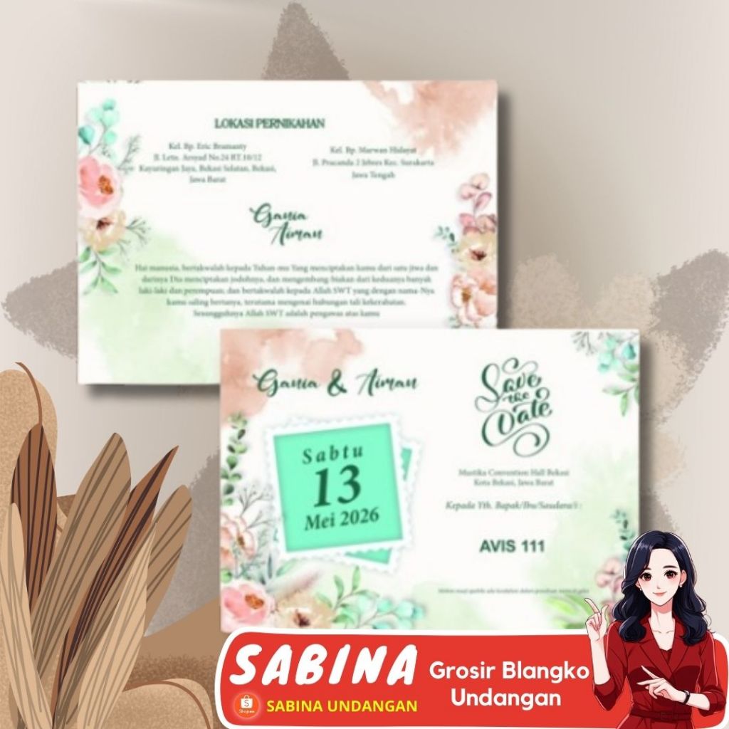 Jual BLANGKO UNDANGAN AVIS 111 | SABINA UNDANGAN FREE KATALOG DAN FILE ...
