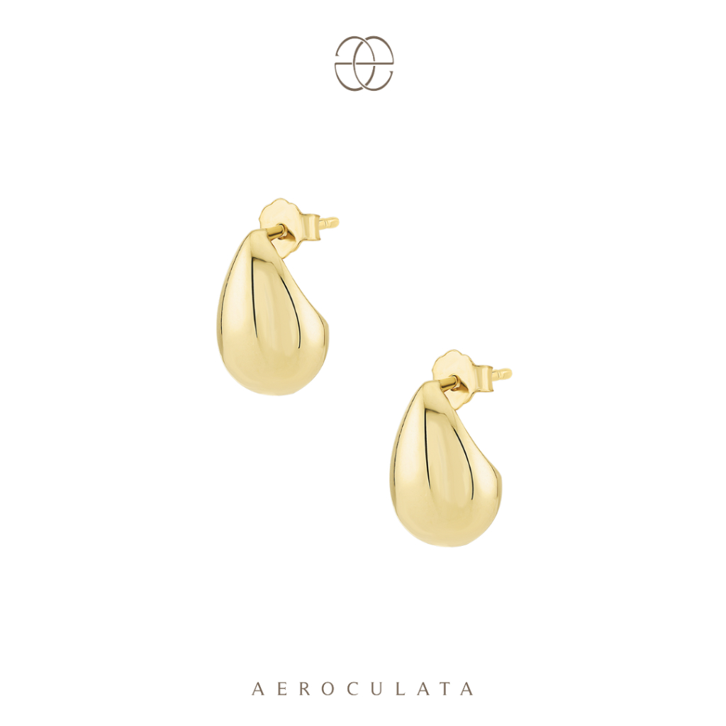Jual Aeroculata Blob Stud Earrings Anting Teardrop Polos Elegant 925 ...