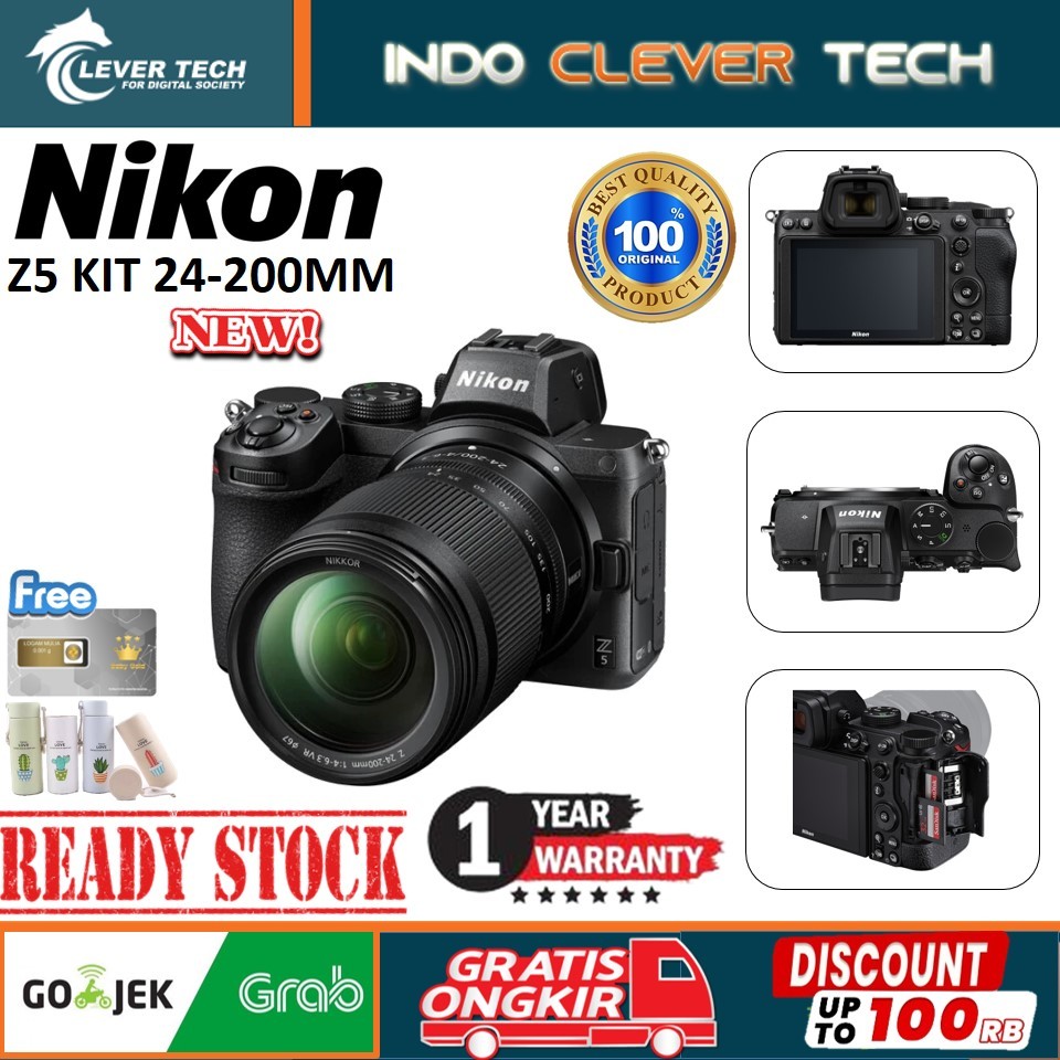 Jual Nikon Z5 kit 24-200mm f4-6.3 VR Kamera Mirrorless - Garansi Resmi ...