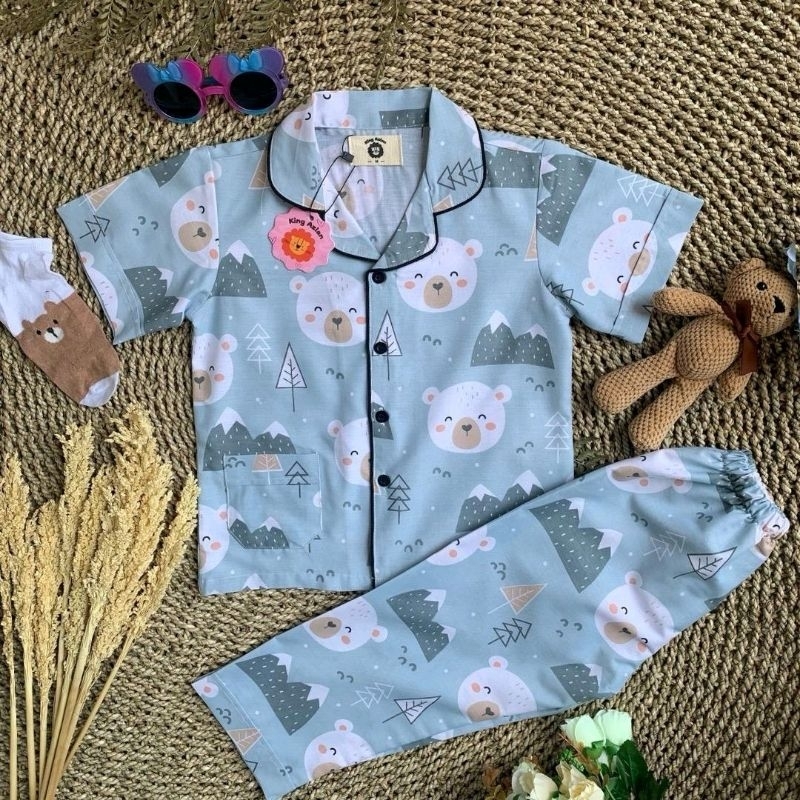 Jual Piyama anak premium untuk usia 1-10 tahun bahan adem variasi kerah ...