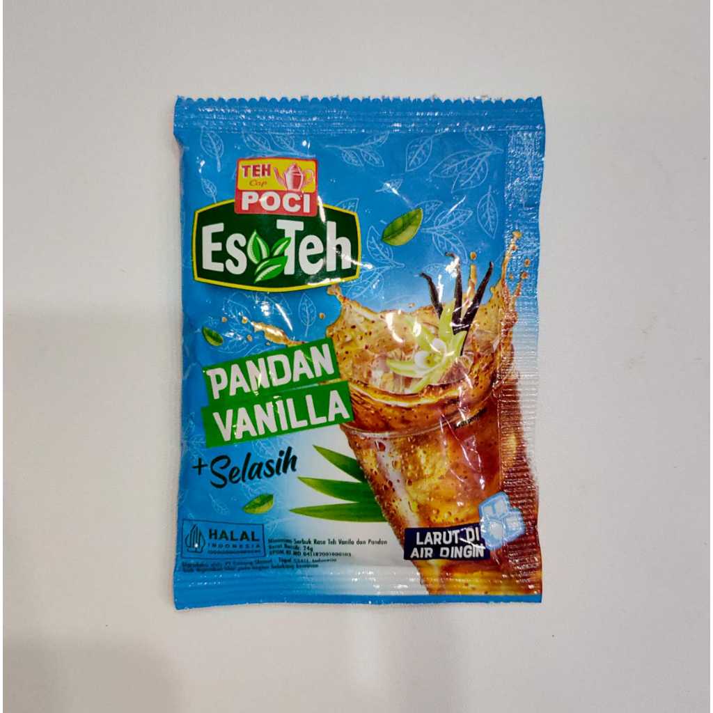 Jual Teh poci teh tarik pandan vanilla + selasih -1 renceng isi 12 ...