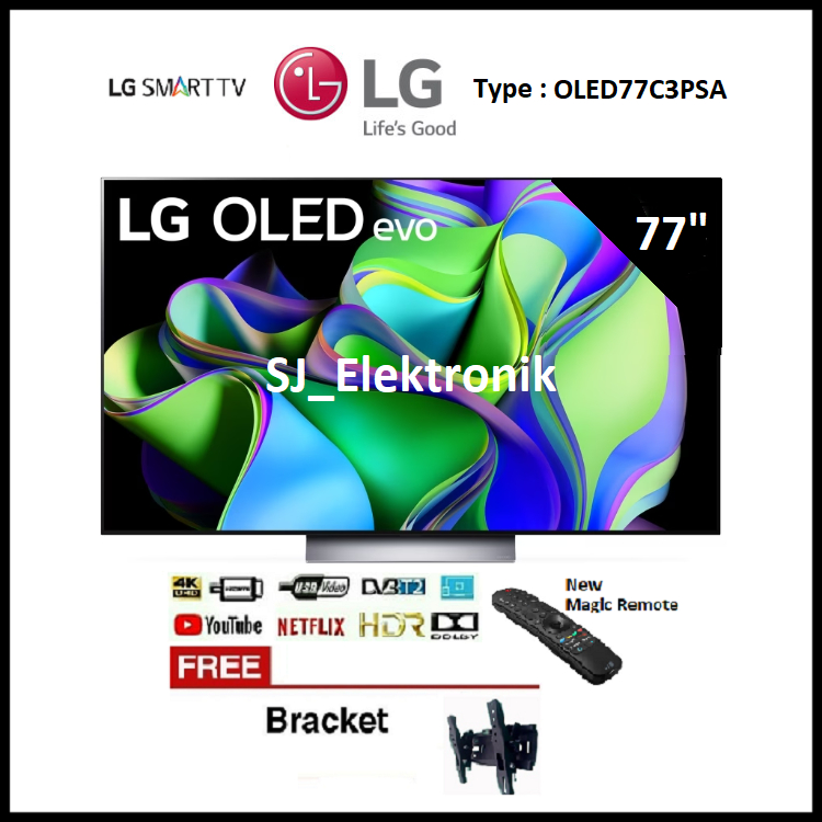 Jual Braket + LG OLED evo C3 77 Inch OLED77C3PSA / OLED77C3 UHD 4K ...