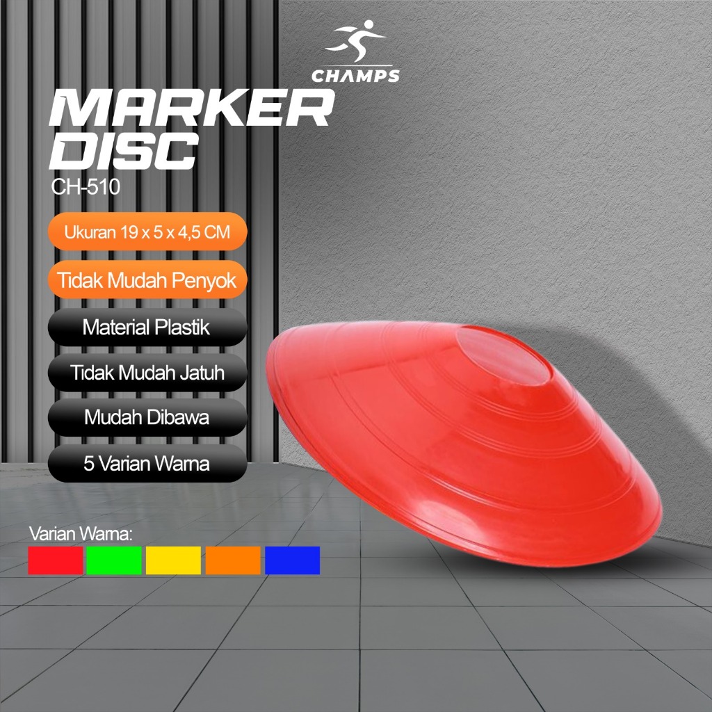 Jual [PAKET HEMAT] CHAMPS Marker Disc Cone Mangkuk Bola Kaki Futsal ...