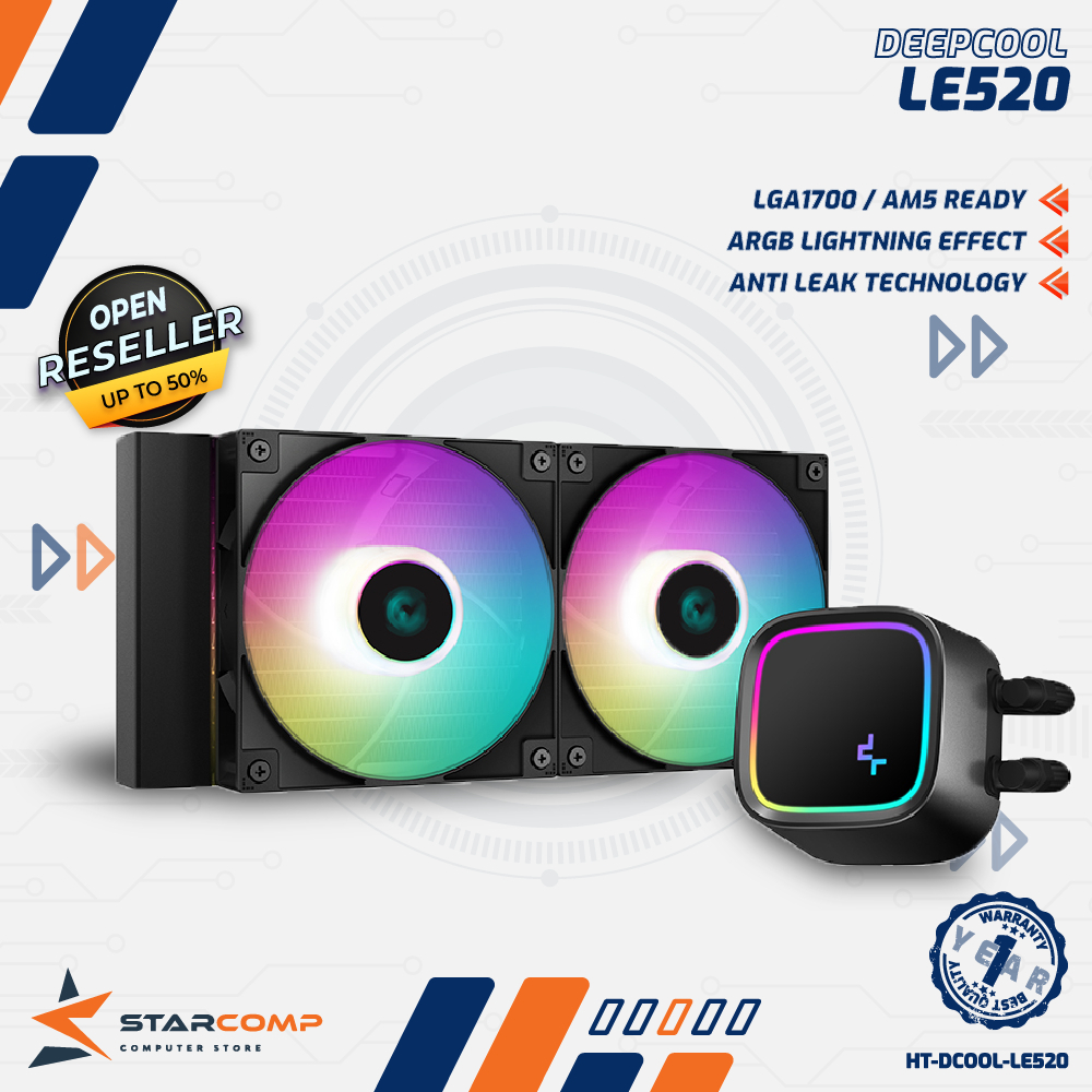 Jual Deepcool LE520 240mm ARGB Liquid Cooler LE 520 CPU Cooler | Shopee ...